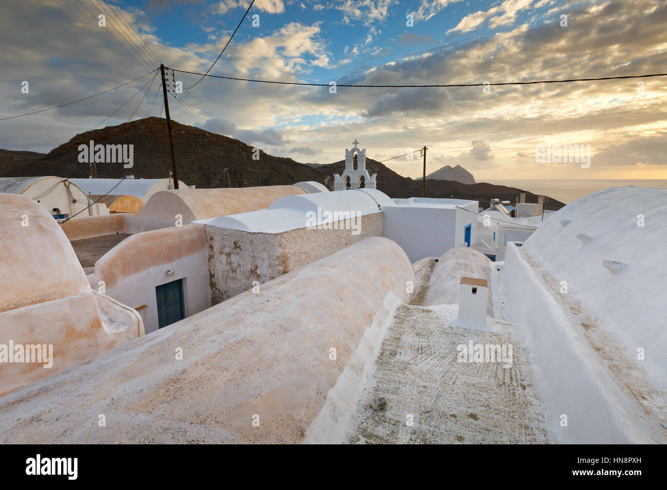Chora village of Anafi island in Greece Stock Photo - Alamy