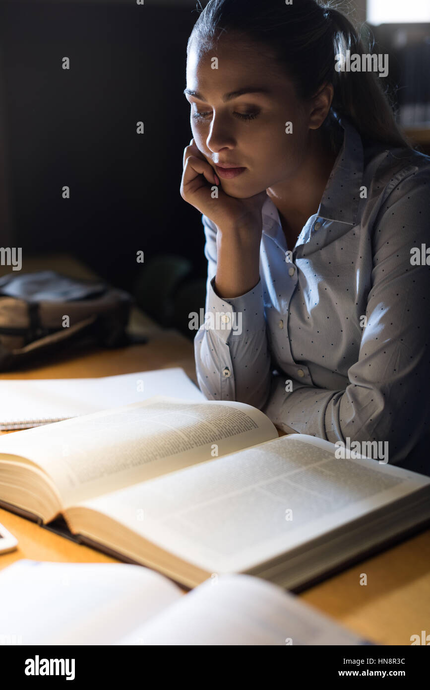 Student studying late night hi-res stock photography and images - Alamy