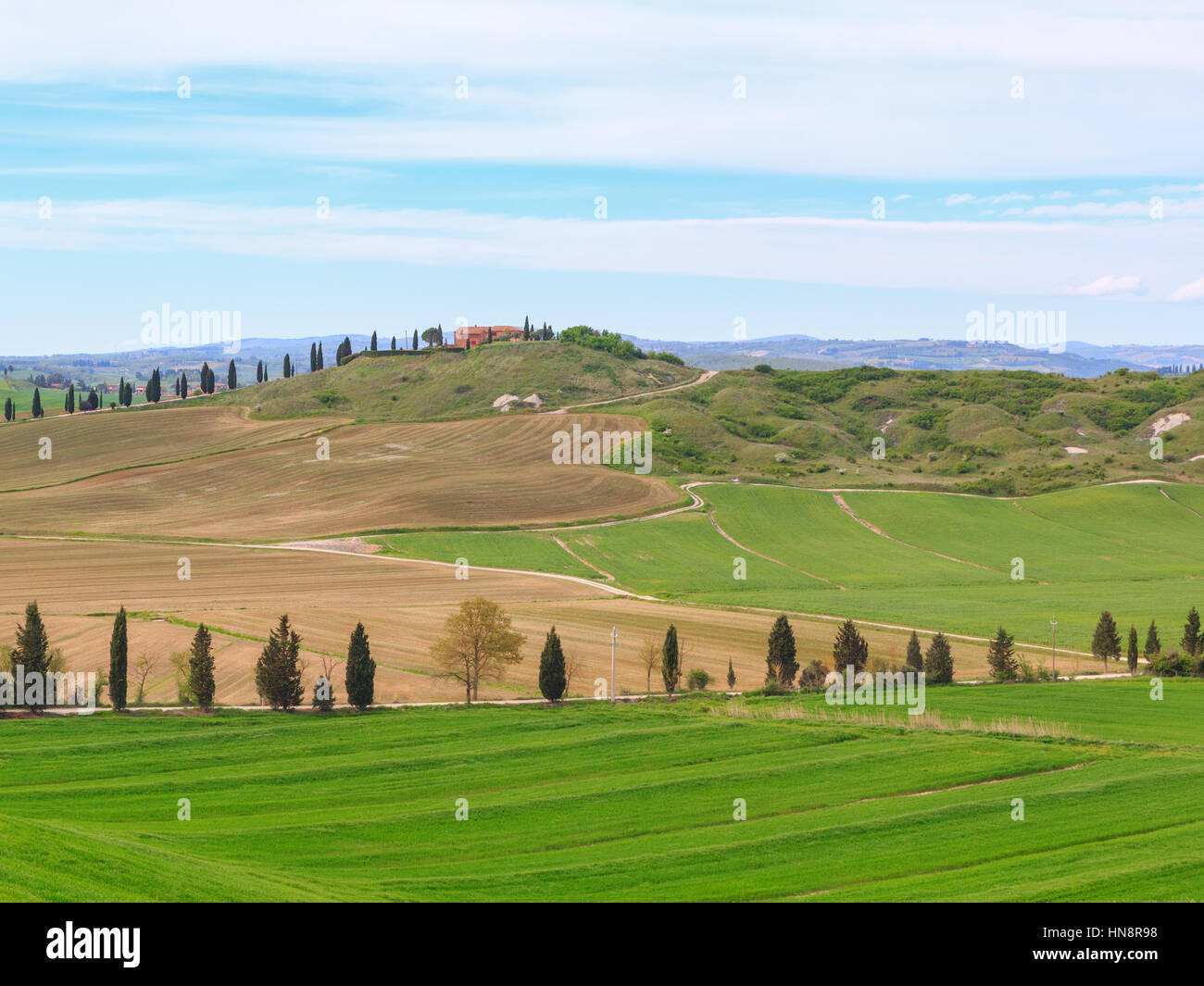 Typical Tuscany landscape springtime in Italy,Europe Stock Photo - Alamy
