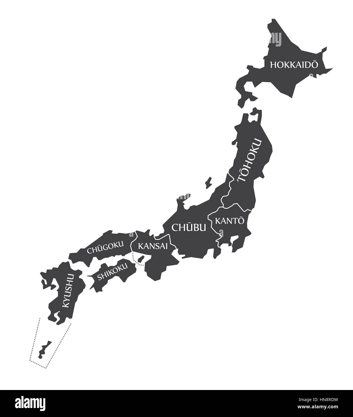Japan administrative division hi-res stock photography and images - Alamy