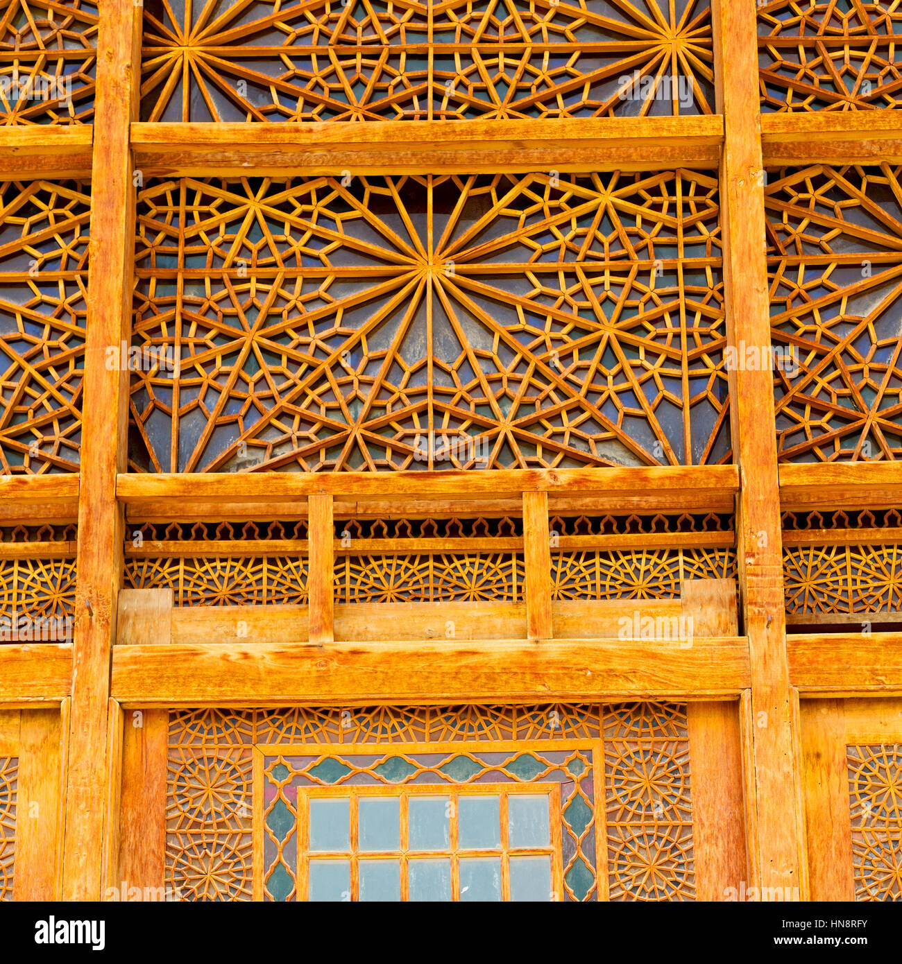 blur in iran shiraz the old persian architecture window and glass in ...