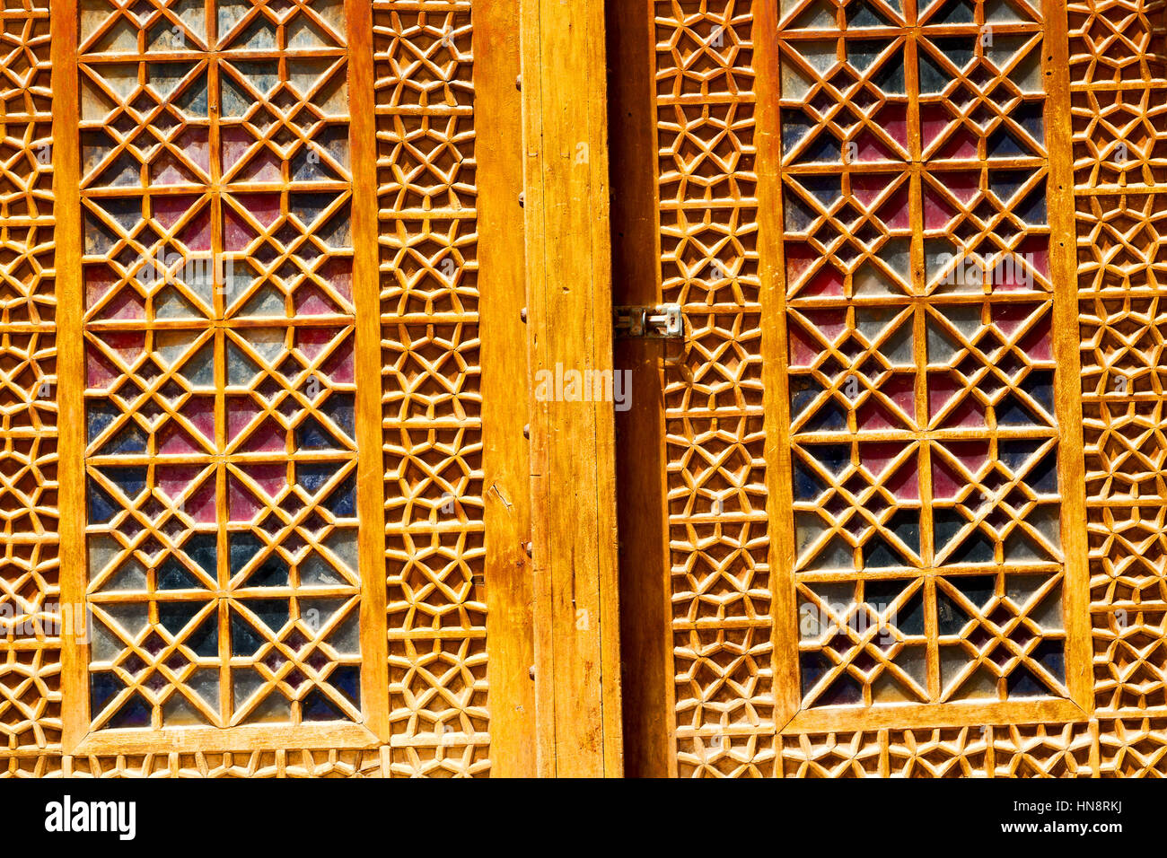 blur in iran shiraz the old persian architecture window and glass in ...
