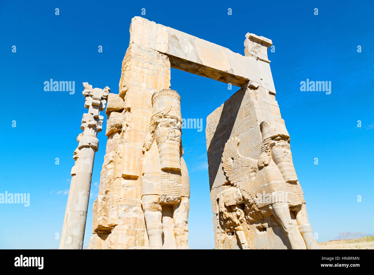 blur in iran persepolis the old ruins historical destination monuments ...