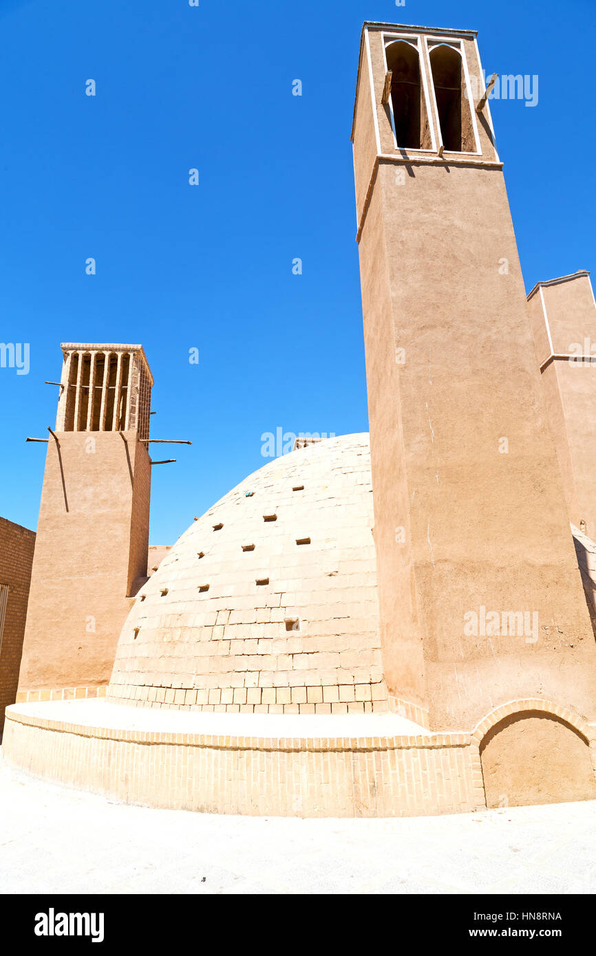 in iran yazd the old wind tower construction used to frozen water and ...