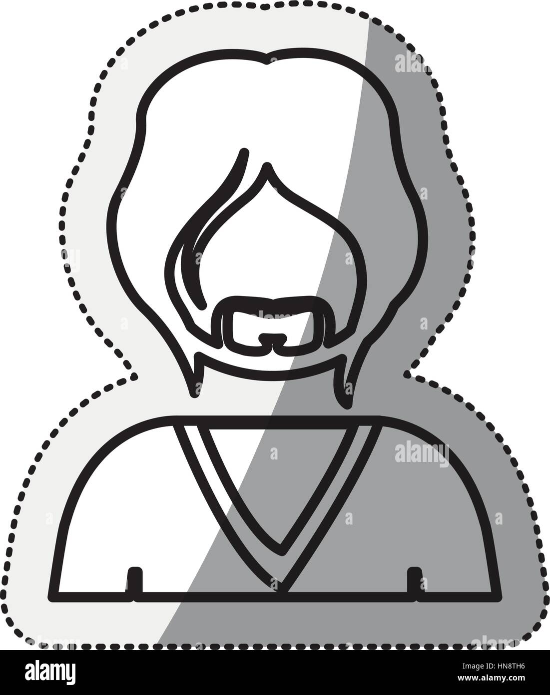 contour people face icon image, vector illustration design Stock Vector ...