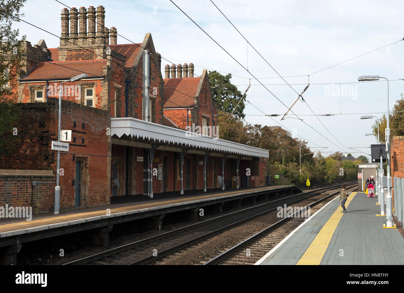 Grade II Listed railway station, Needham Market, Suffolk, UK Stock ...