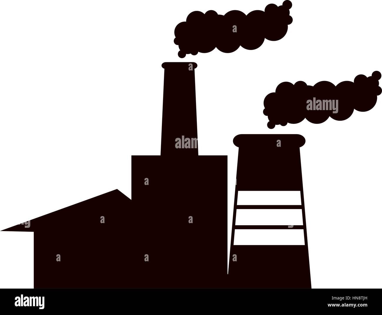 contour Smoke factory icon image, vector illustration design Stock ...