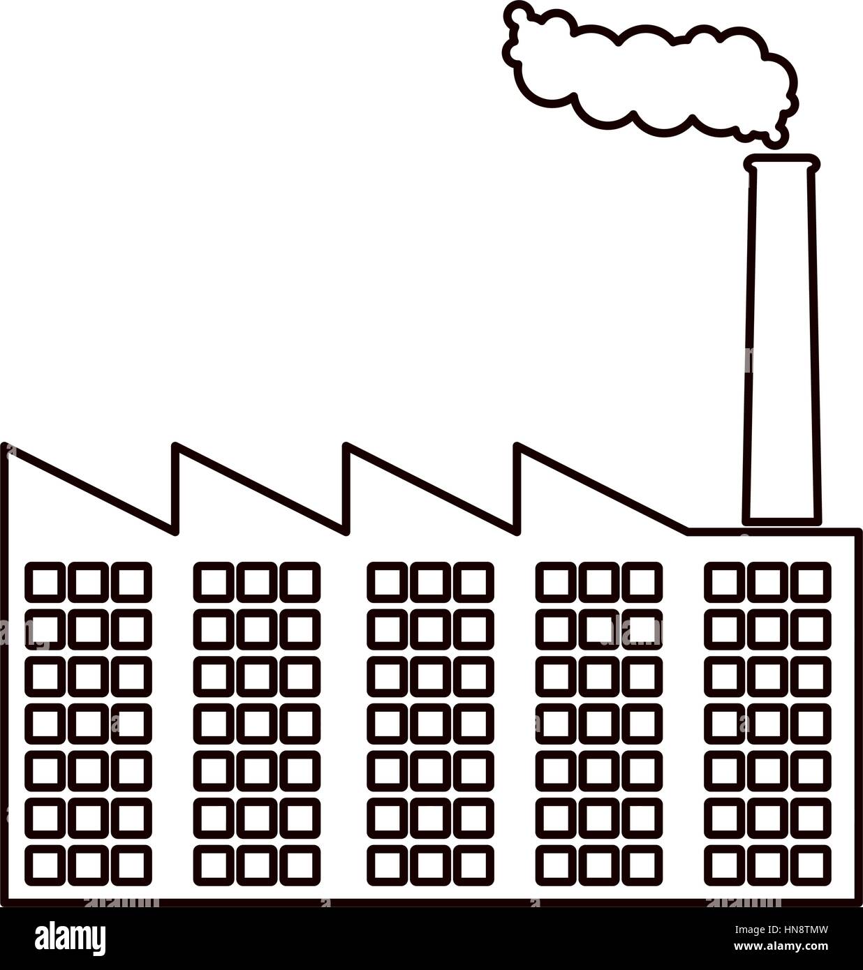 contour Smoke factory icon image, vector illustration design Stock ...