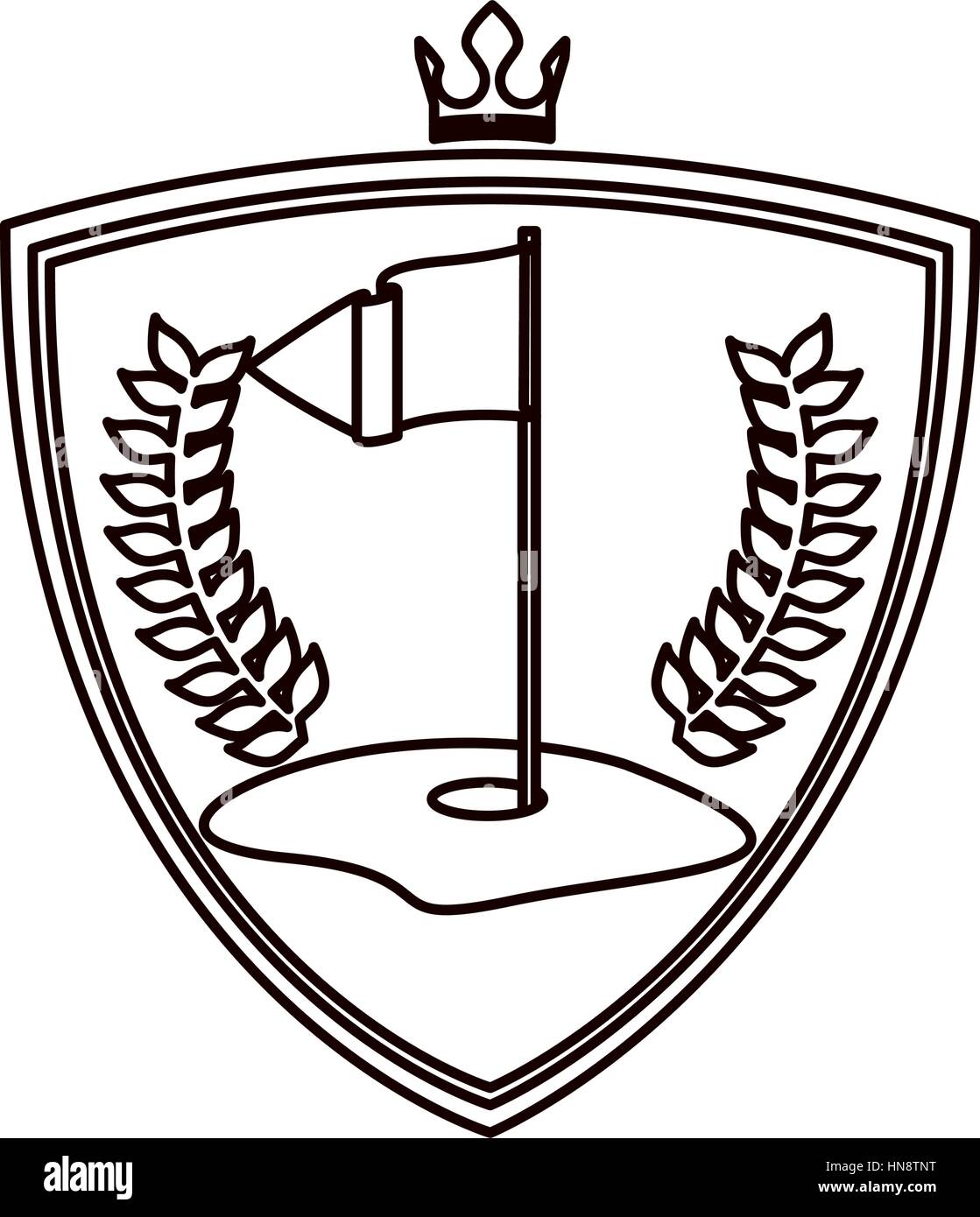 symbol golf emblem icon image, vector illustration Stock Vector Image ...