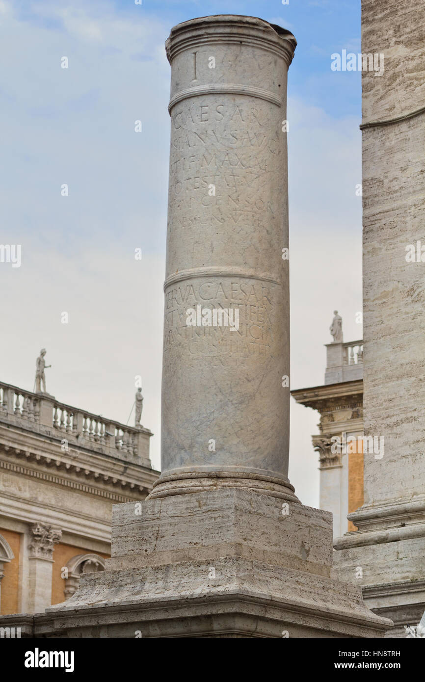 Via Appia: the first (original) milestone Stock Photo - Alamy