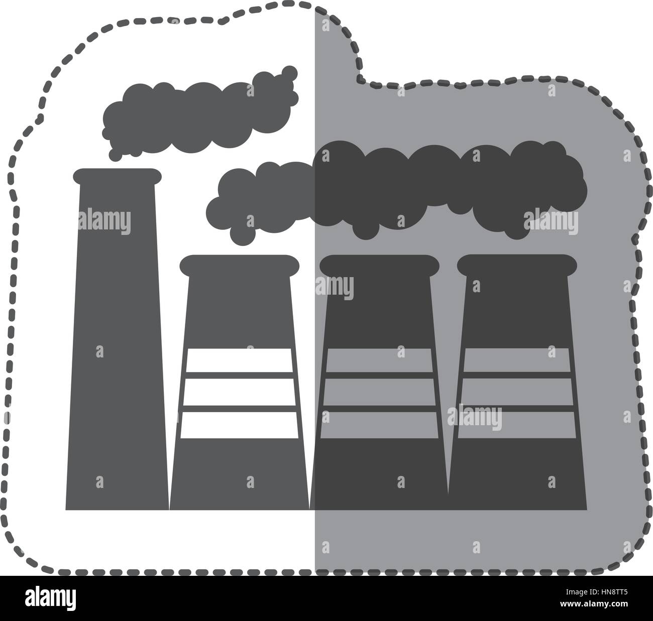contour Smoke factory icon image, vector illustration design Stock ...