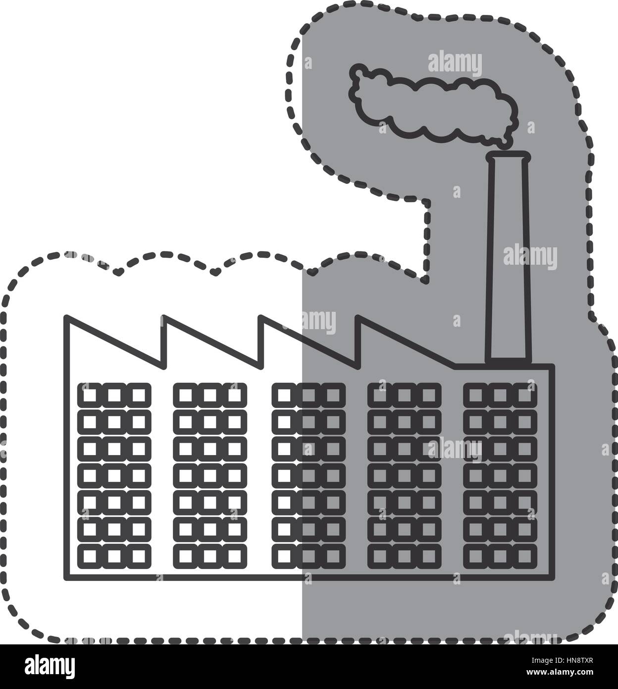 contour Smoke factory icon image, vector illustration design Stock ...