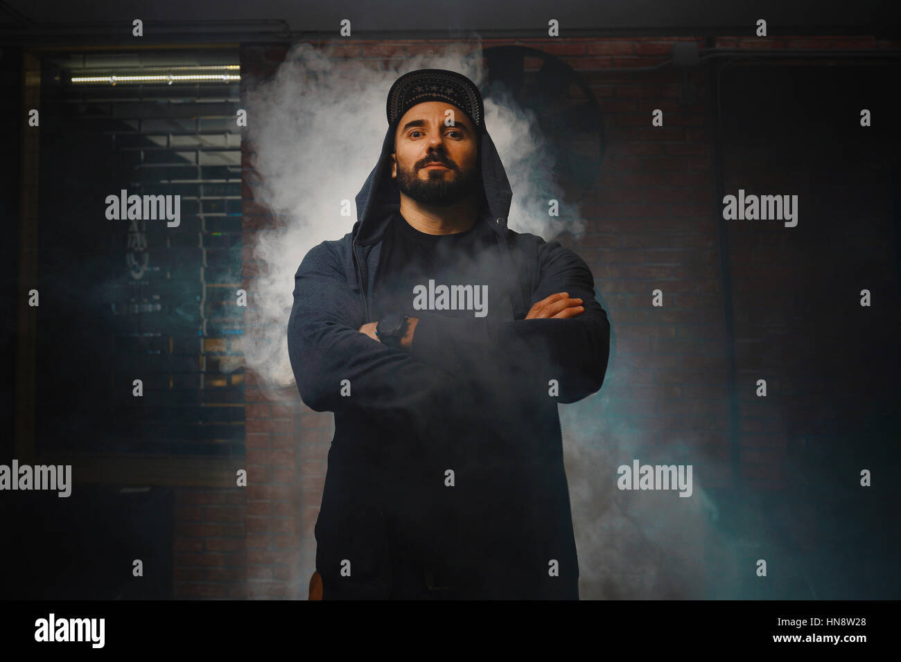 Man vaping an electronic cigarette Stock Photo - Alamy
