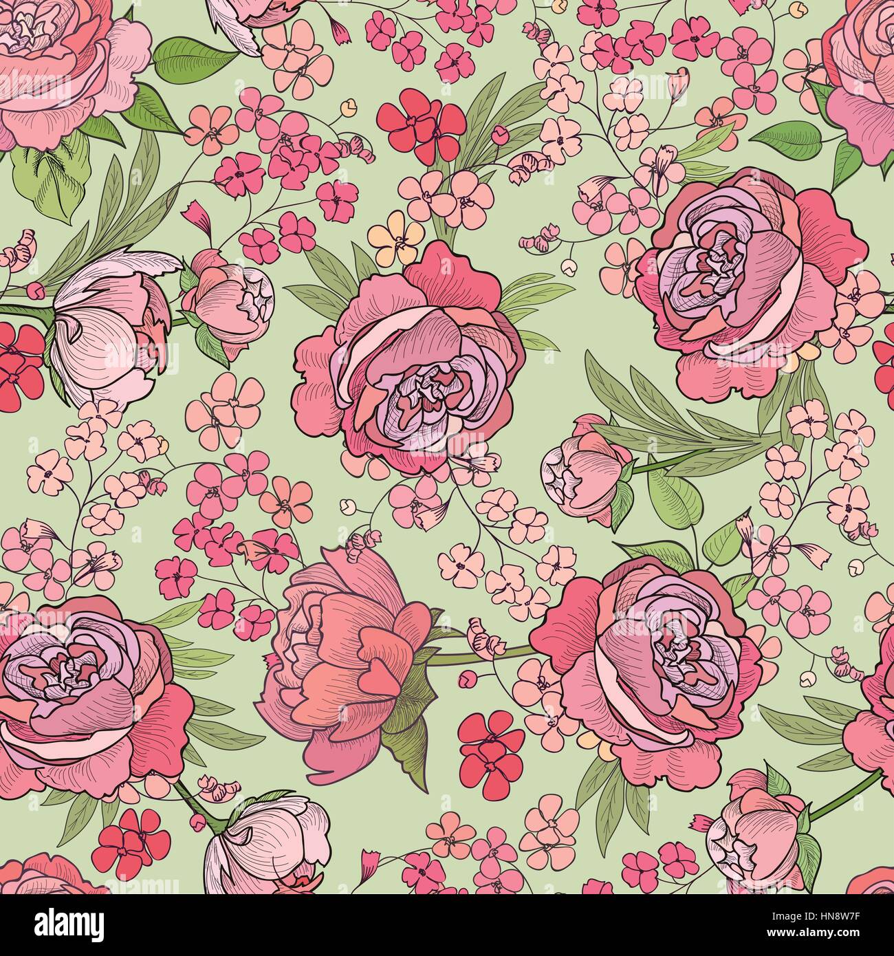 Floral seamless background. Flower pattern Stock Vector Image & Art - Alamy