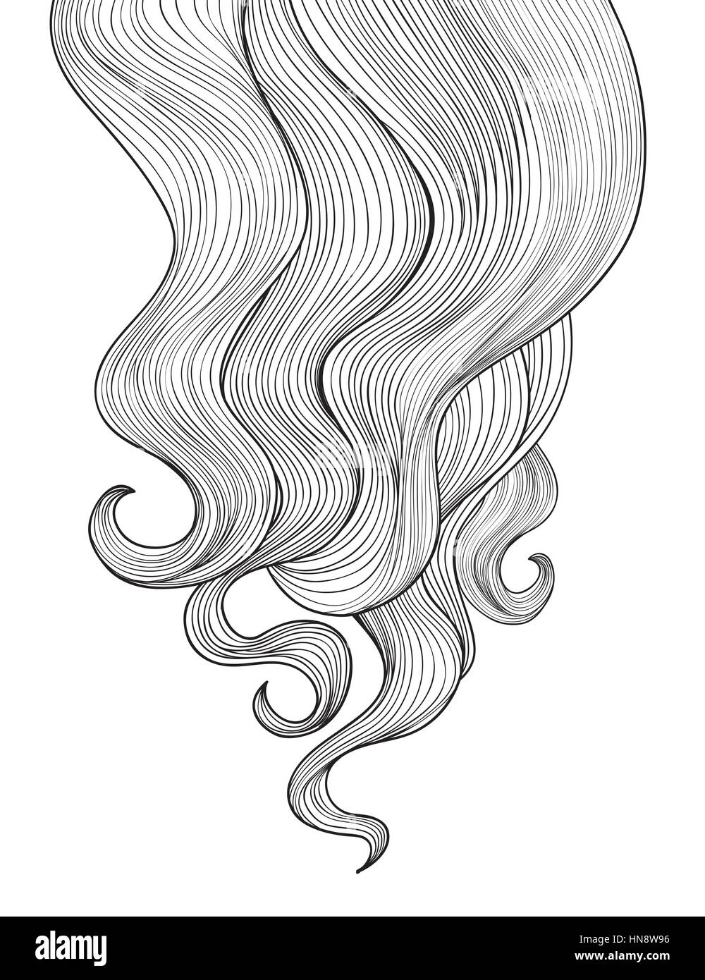 Hairstyle hair care concept Black and White Stock Photos & Images - Alamy