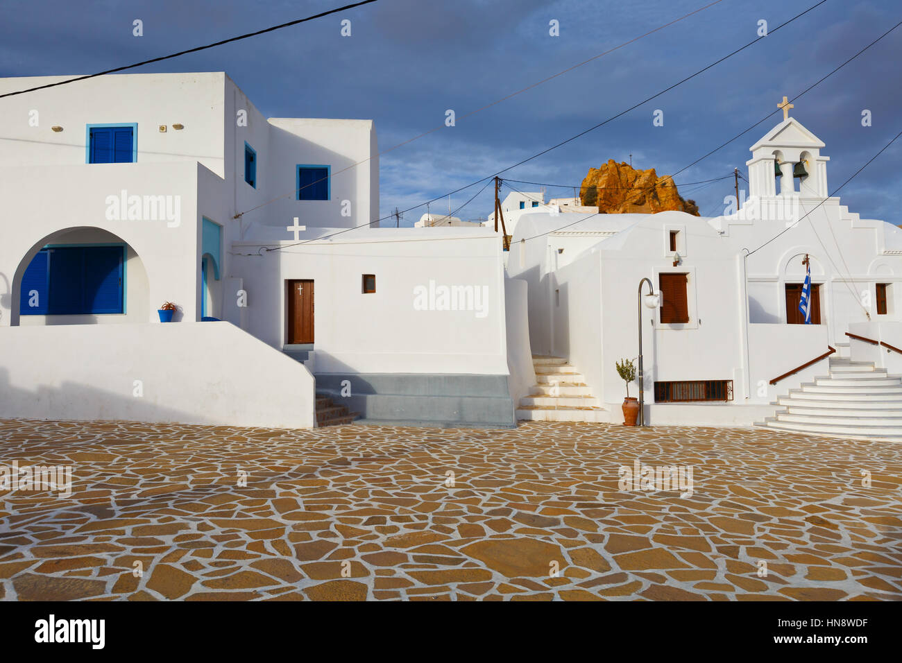 View of the Chora village on Anafi island in Greece Stock Photo - Alamy
