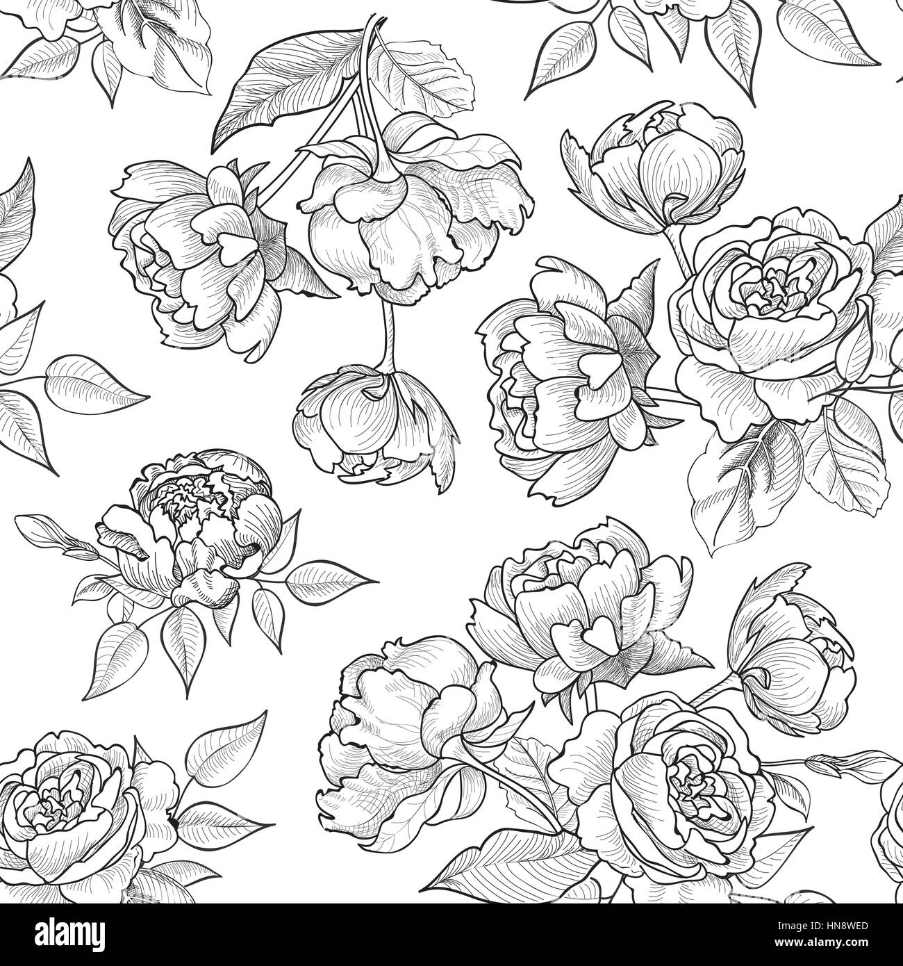 Floral seamless background. Decorative flower pattern. Floral seamless ...