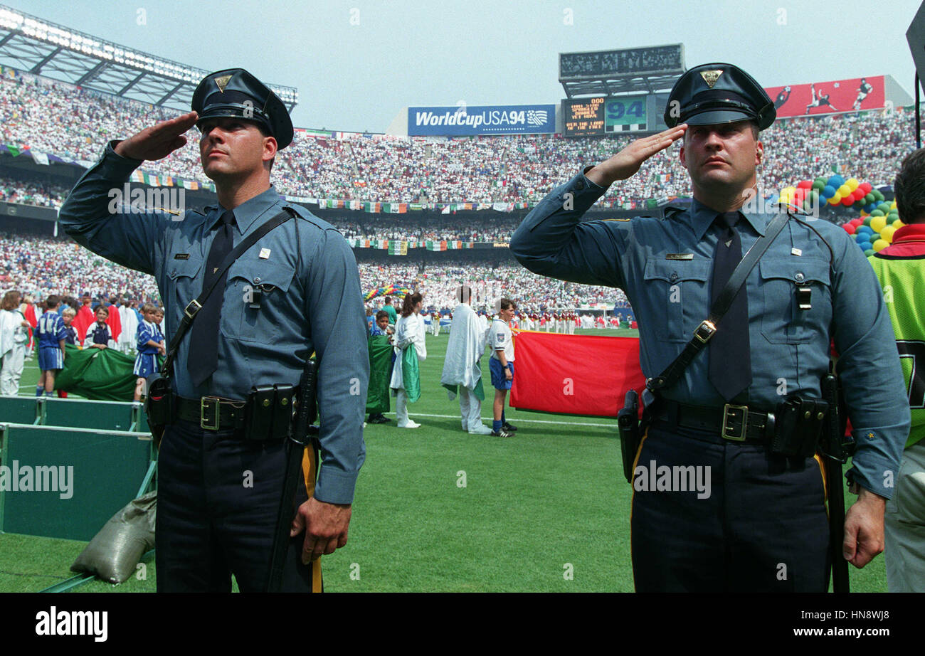 STATE POLICE AT GIANTS STADIUM WORLD CUP FINALS USA 11 August 1994 ...