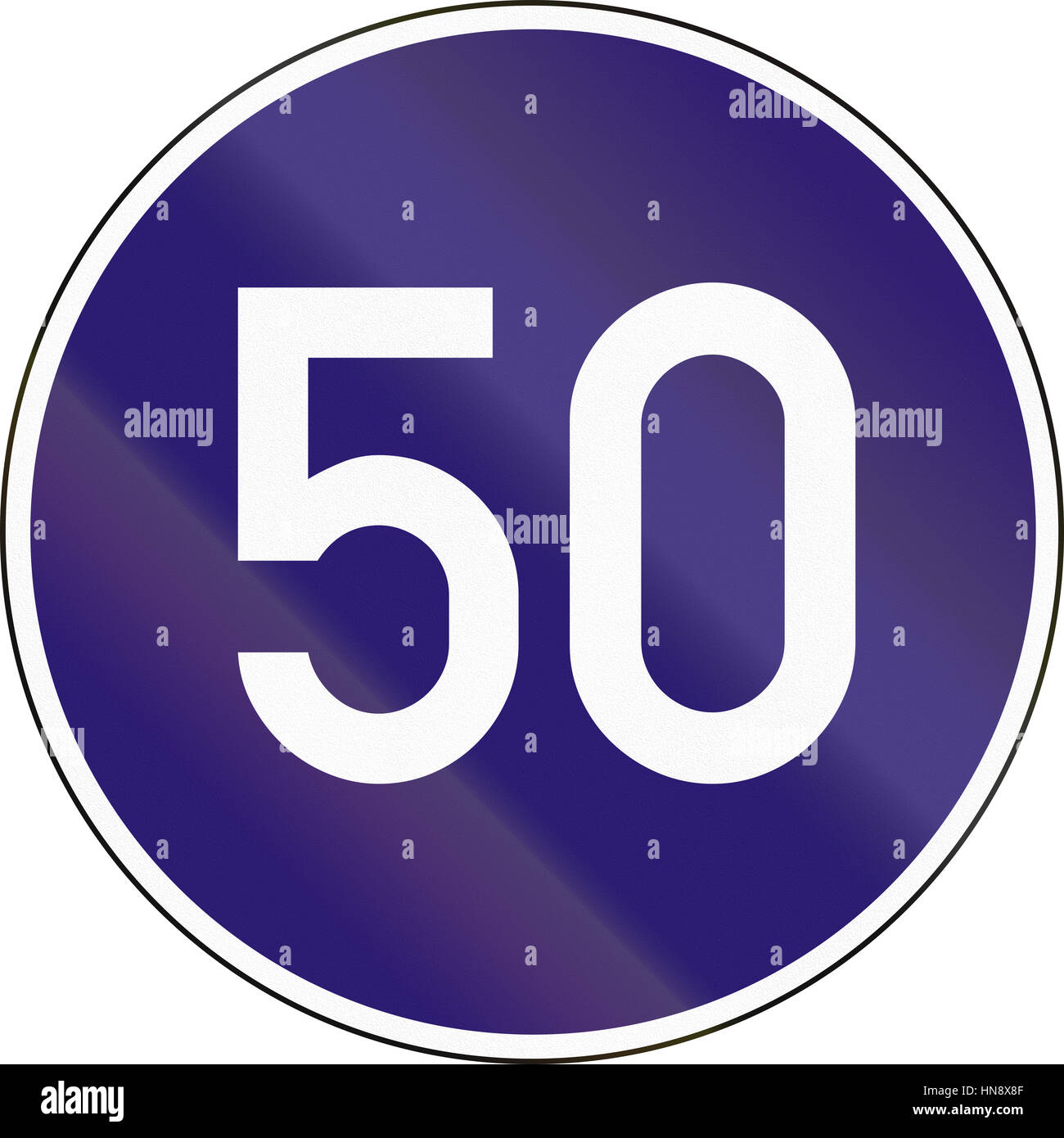 Road sign used in Hungary - Minimum speed Stock Photo - Alamy