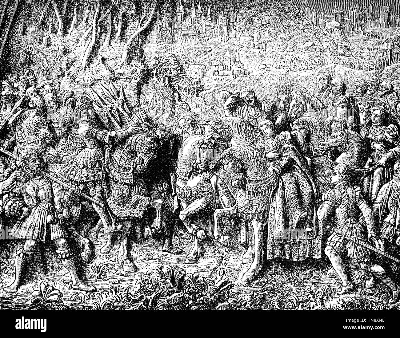 Maximilian I von Habsburg, his daughter Archduchess Margaret of Austria ...