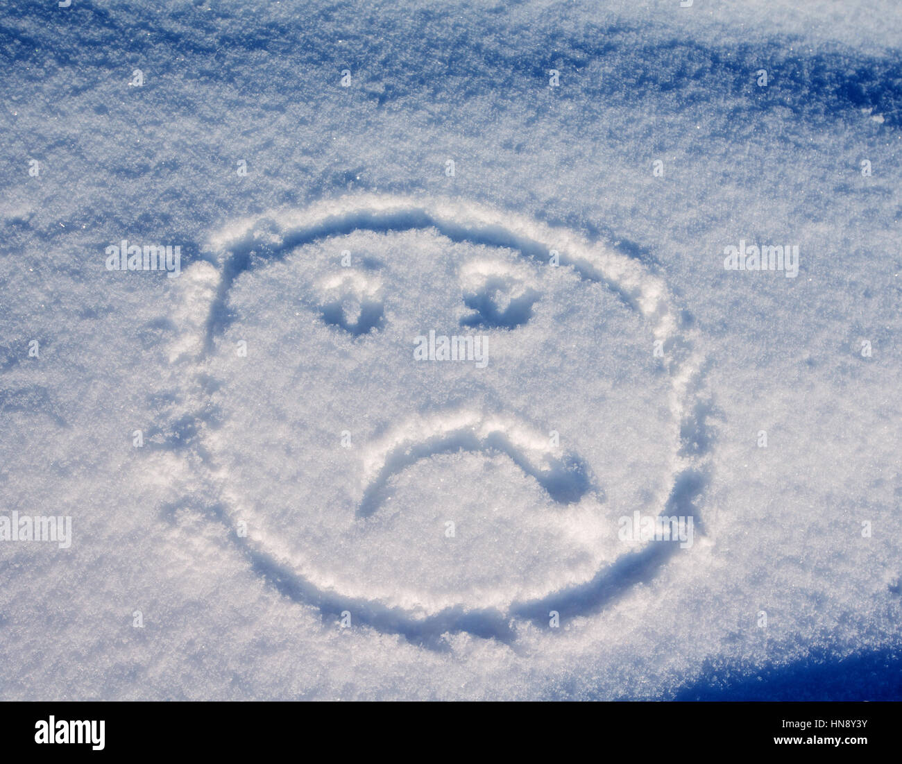 smiley in the snow Stock Photo - Alamy