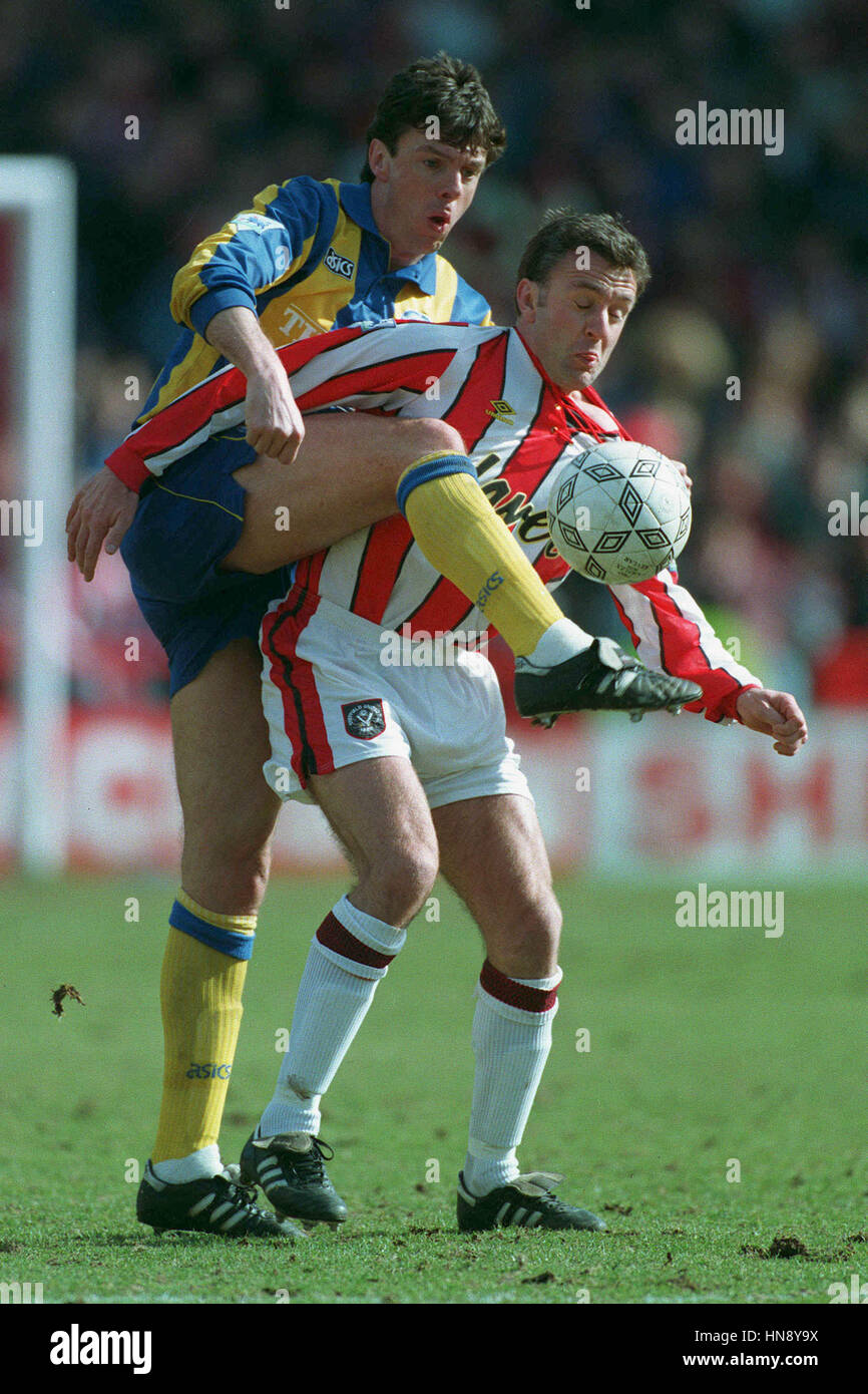 DAVID O'LEARY & BOBBY DAVISON SHEFFIELD UTD V LEEDS UTD 14 March 1994 ...
