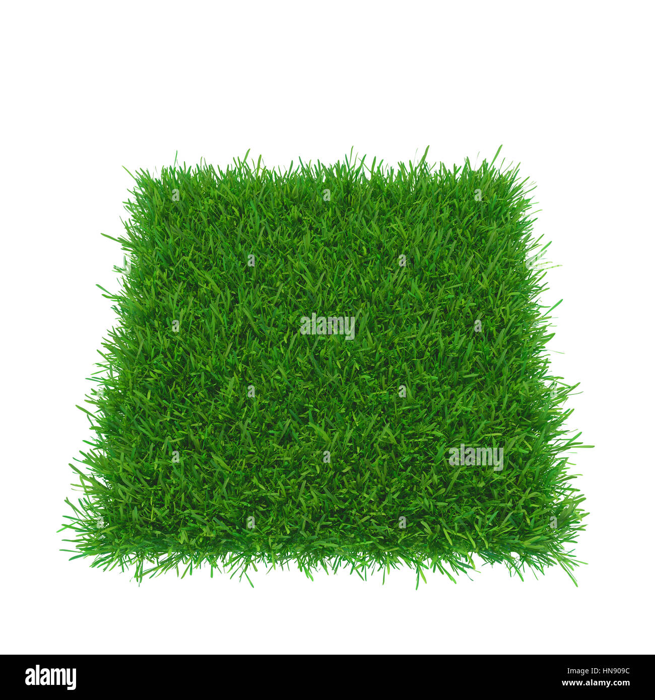 grass squared portion isolated on white background Stock Photo - Alamy