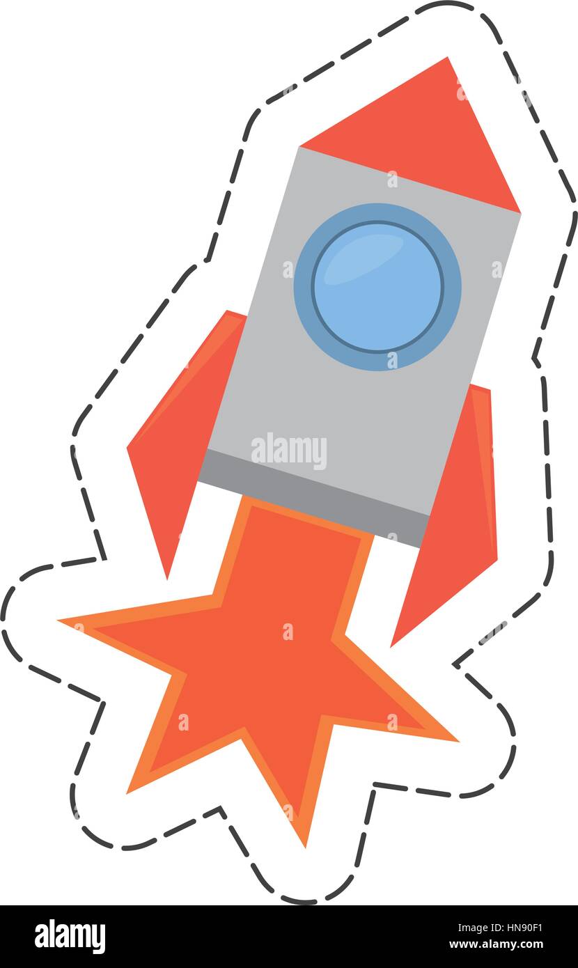 rocket with fire related icon, vector illustration image Stock Vector ...