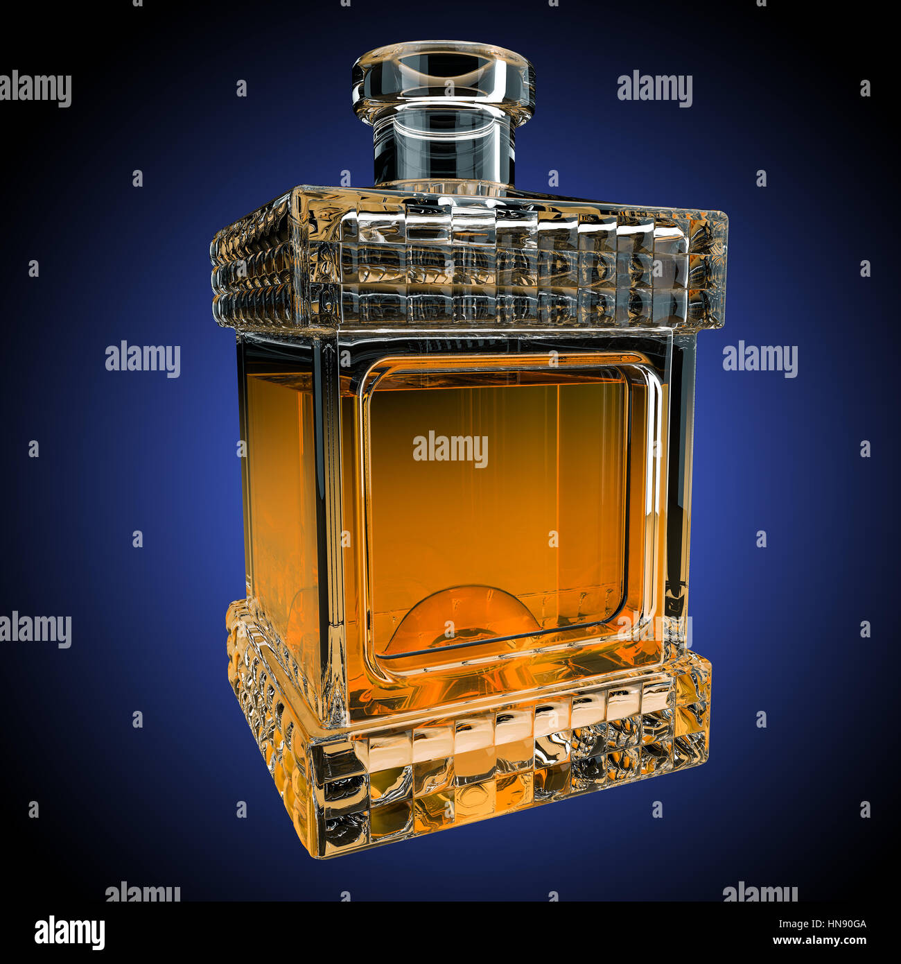 Decanter with whiskey.3D render Stock Photo - Alamy