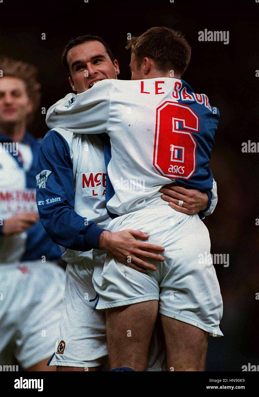 Football celebrating graeme le saux hi-res stock photography and images ...