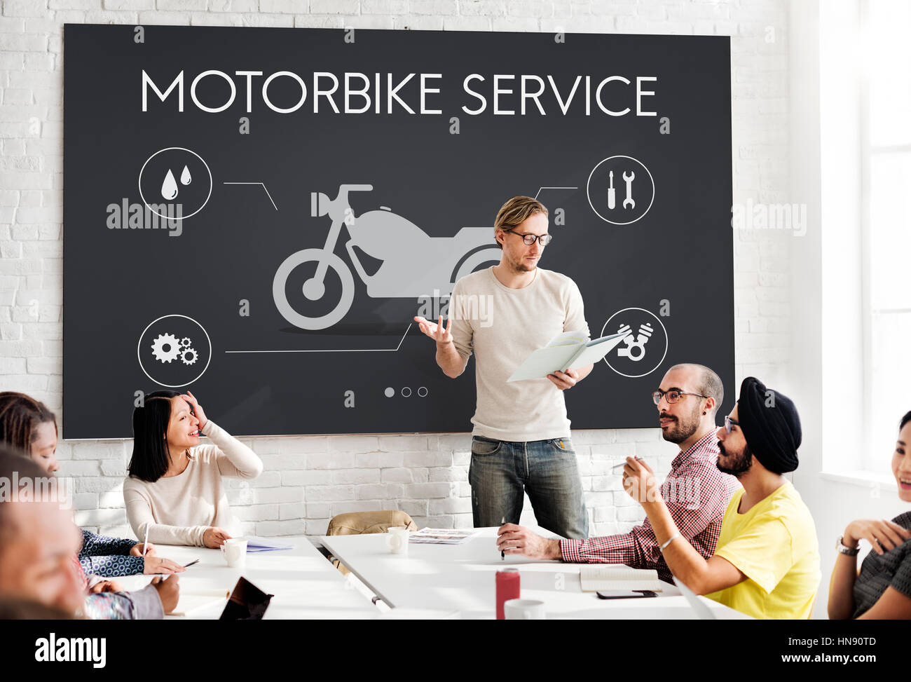 Motor Service Maintenance Motorbike Concept Stock Photo - Alamy