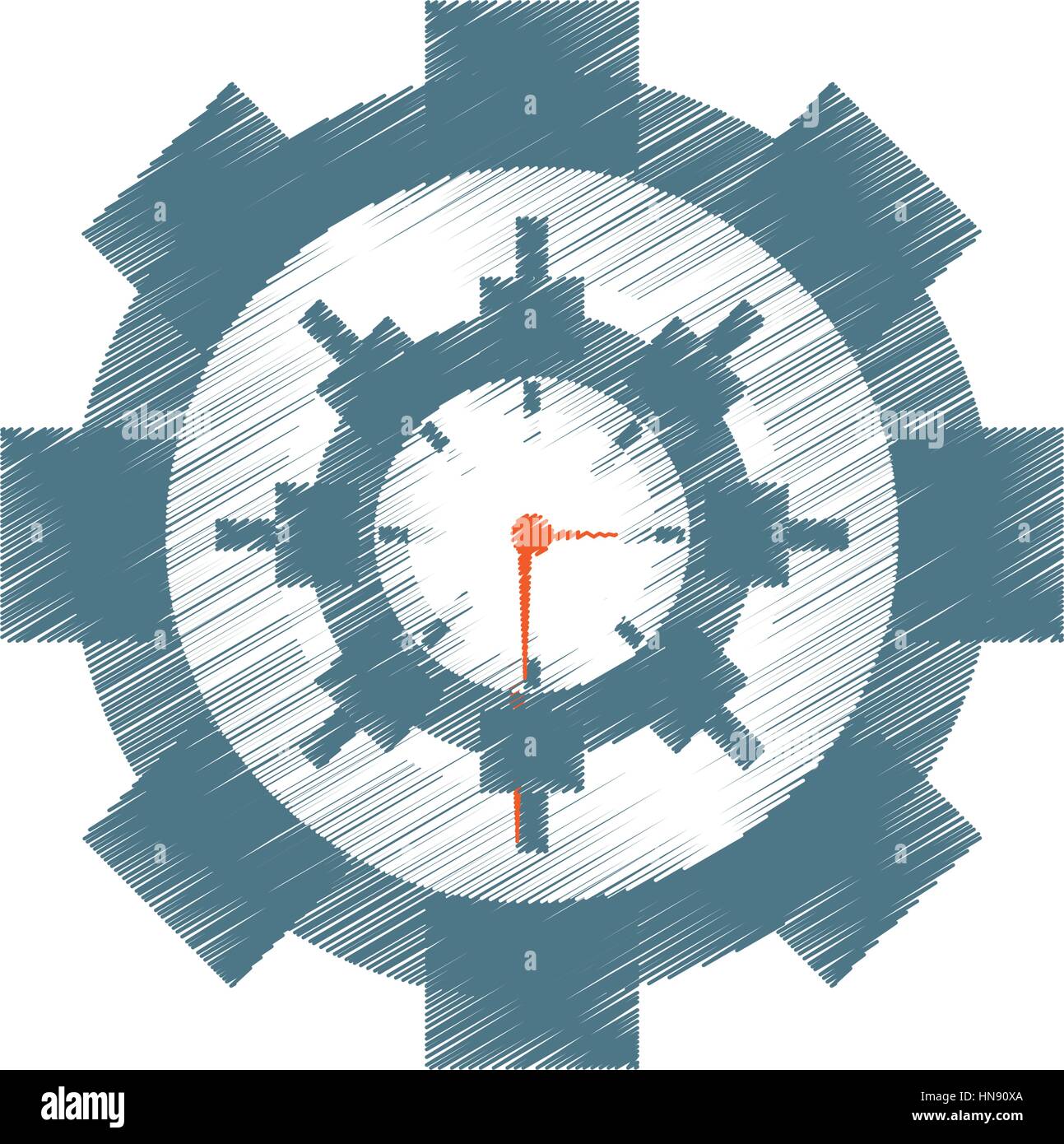 business and time management gear, vector illustration image Stock ...