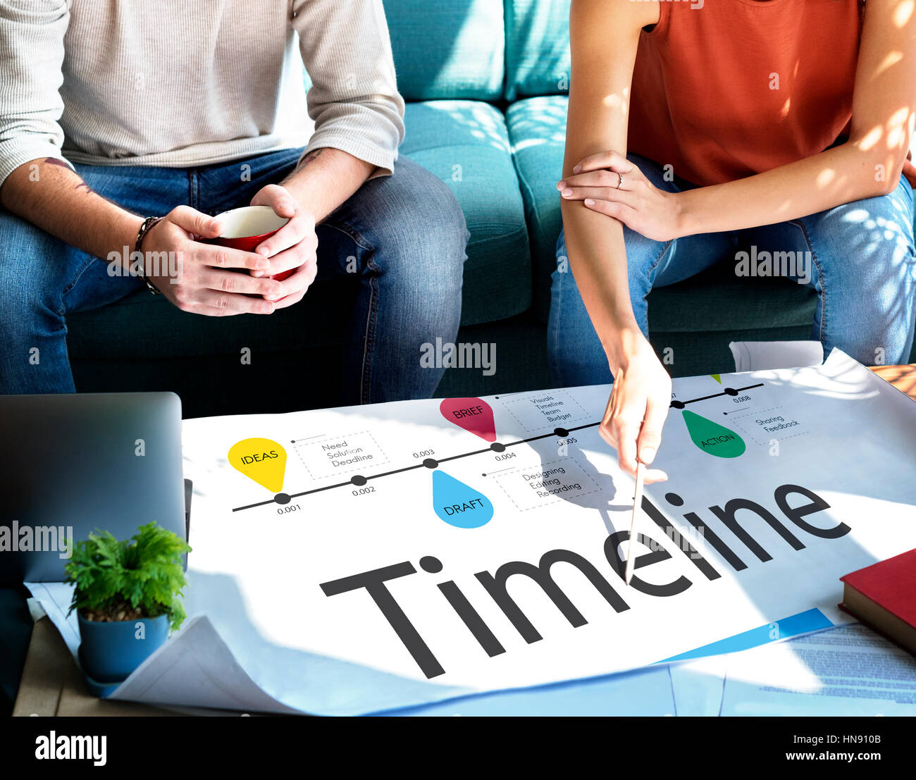 Timeline Process Progress Development Concept Stock Photo - Alamy