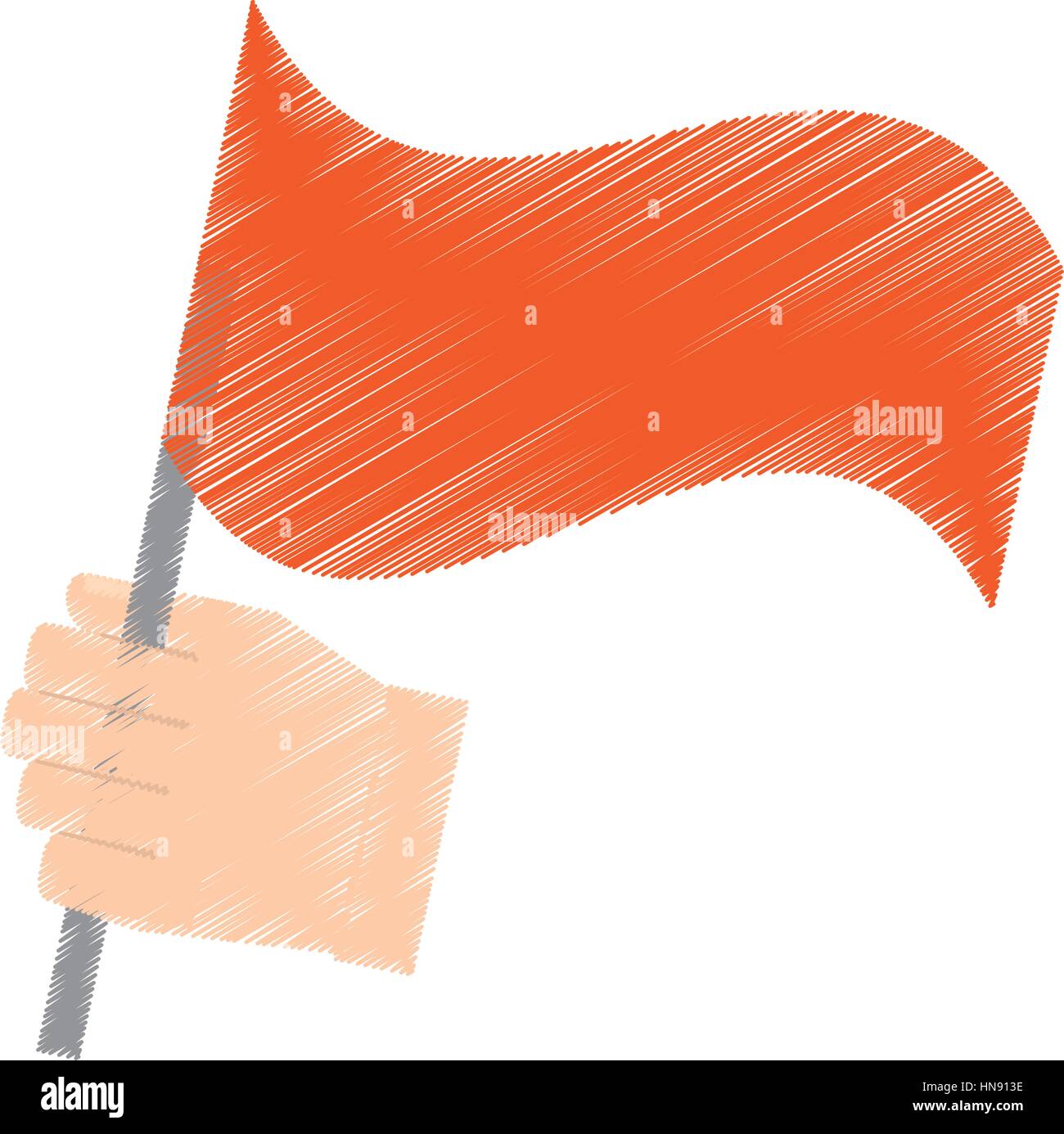red flag in the hand icon, vector illustration image Stock Vector Image ...