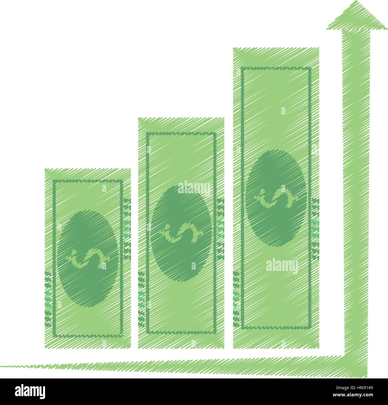 bills business graphic increment icon, vector illustration Stock Vector ...