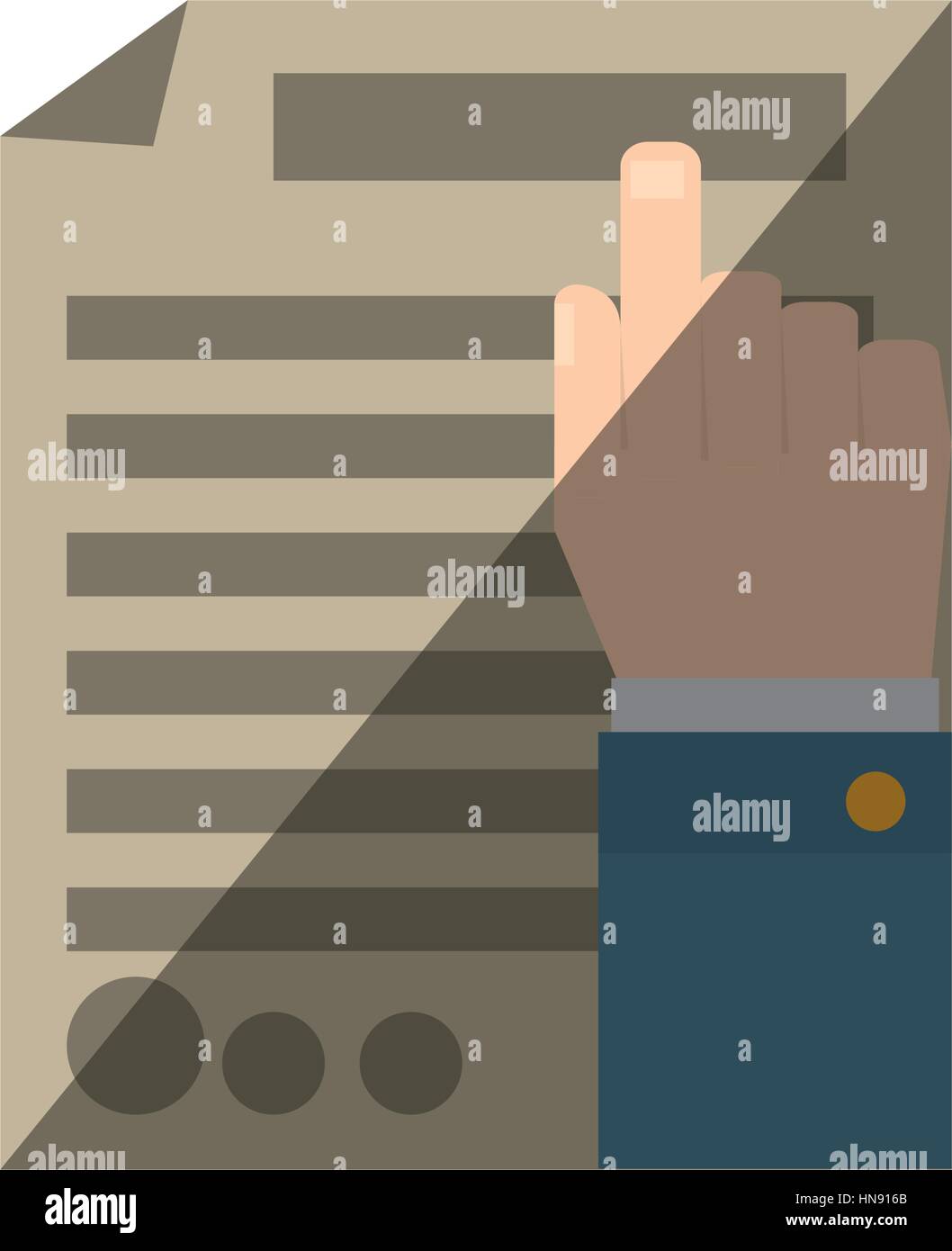 business document in the hand icon, vector illustration design Stock ...