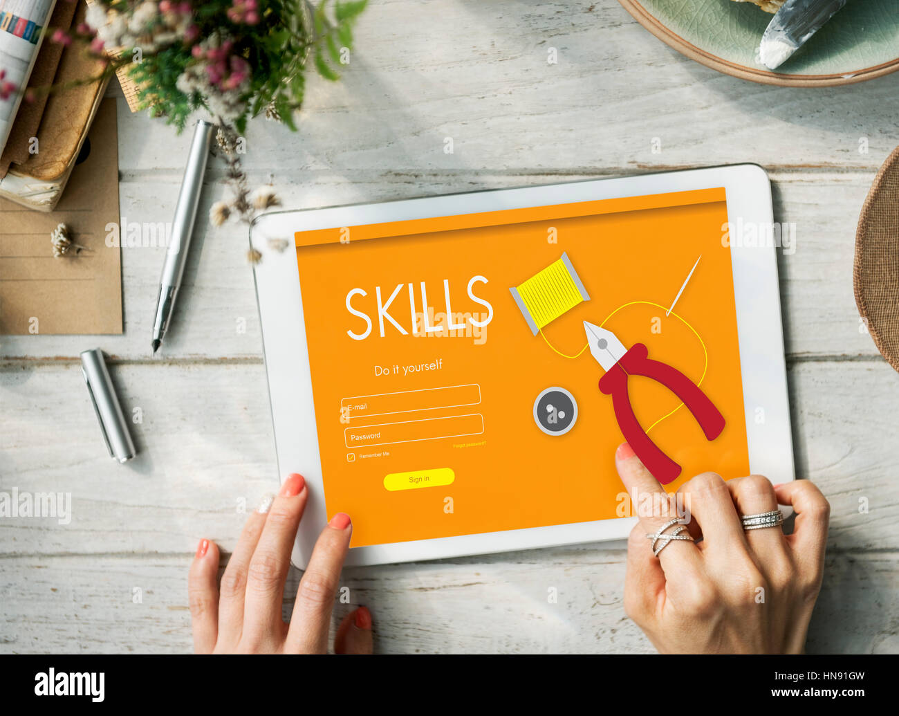Craft DIY Handmade Activity Skills Concept Stock Photo - Alamy