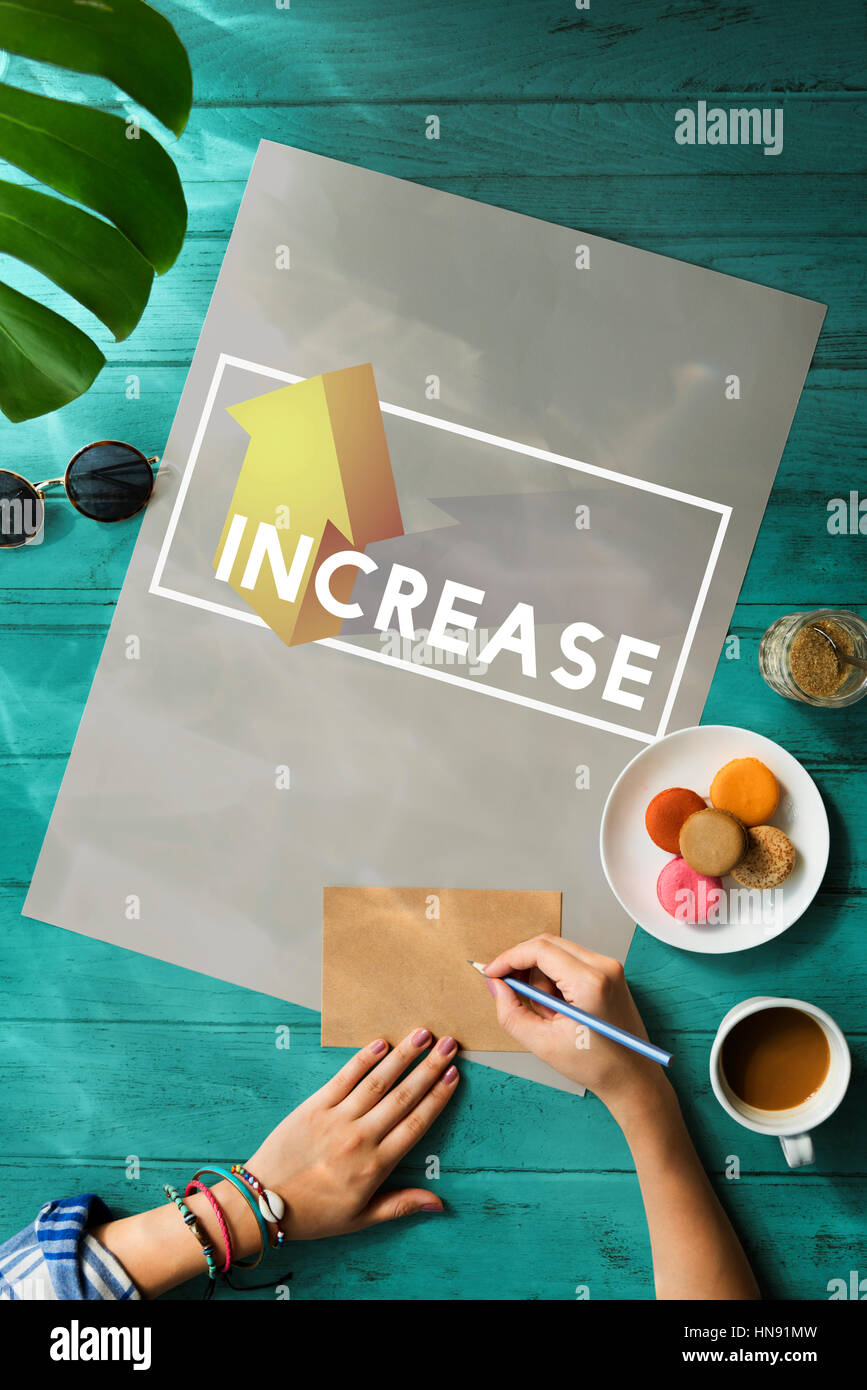 Arrow up Icon Success Increase Concept Stock Photo - Alamy