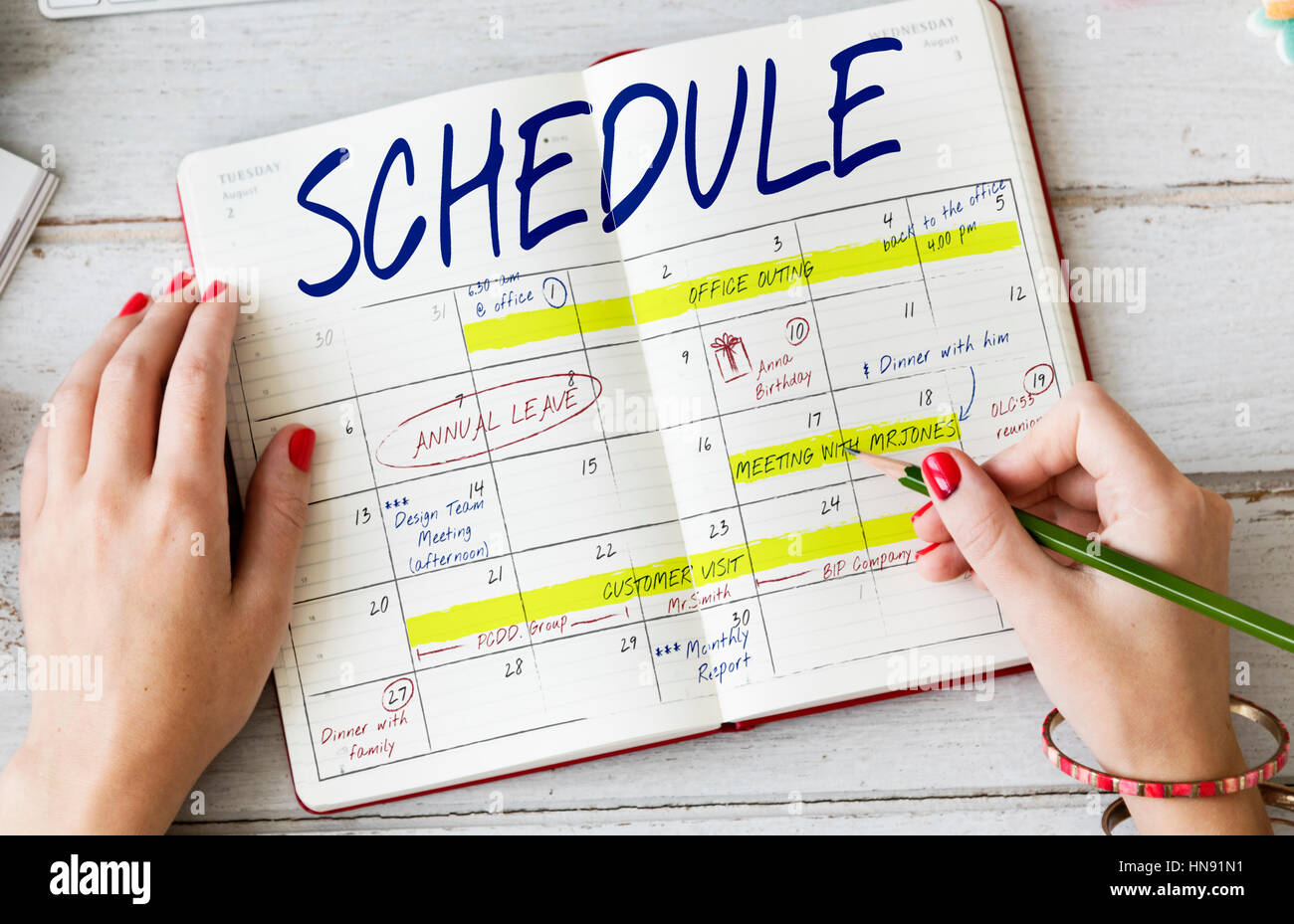 Schedule Activity Calendar Appointment Concept Stock Photo - Alamy