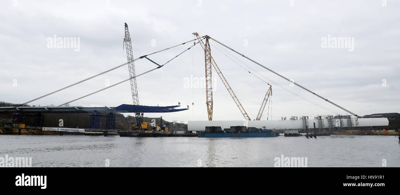 Preparation underway for the 100m bridge centrepiece of Sunderland's ...