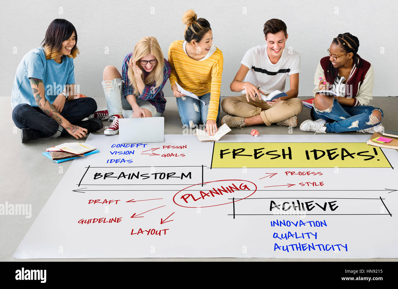 Achieve Design Inspire Fresh Ideas Stock Photo - Alamy
