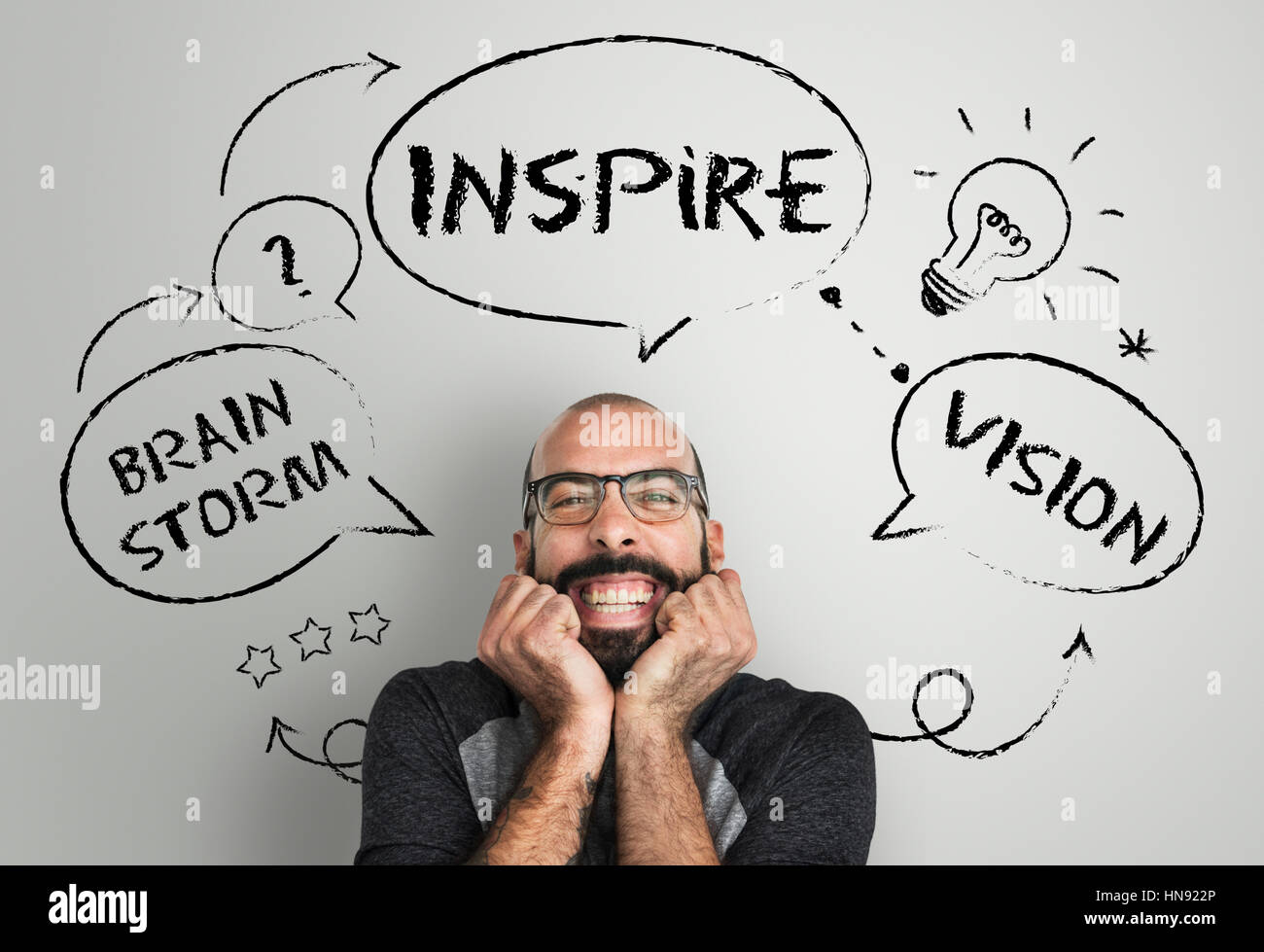 Inspiration Creative Ideas Brainstorming Concept Stock Photo - Alamy