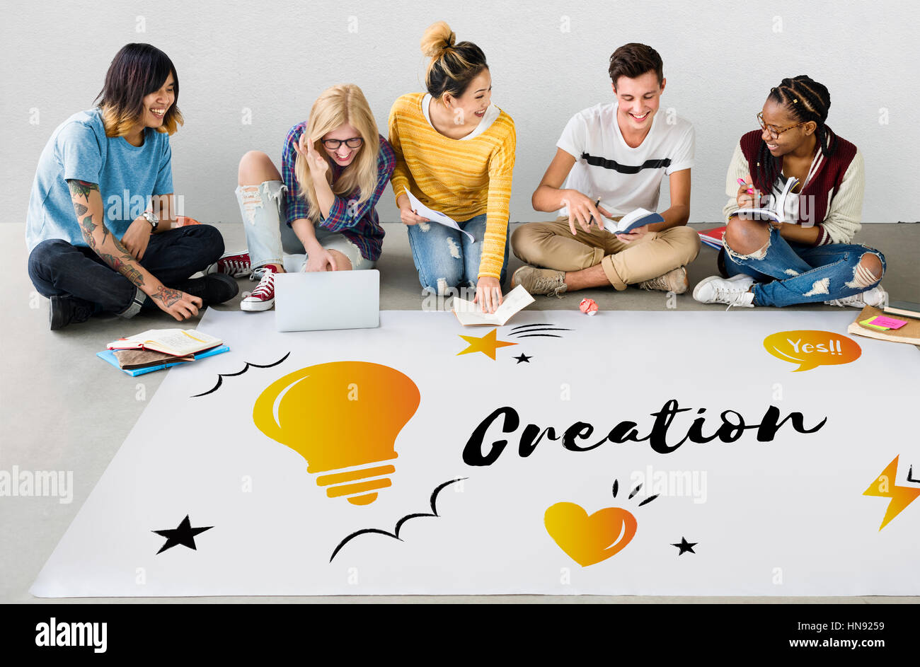 Inspiration Creative Ideas Brainstorming Concept Stock Photo - Alamy