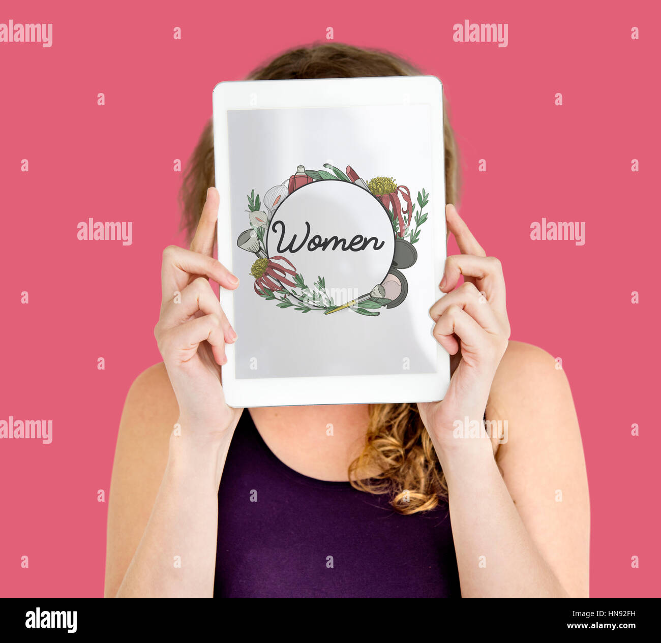 Feminine Female Grace Floral Frame Stock Photo - Alamy