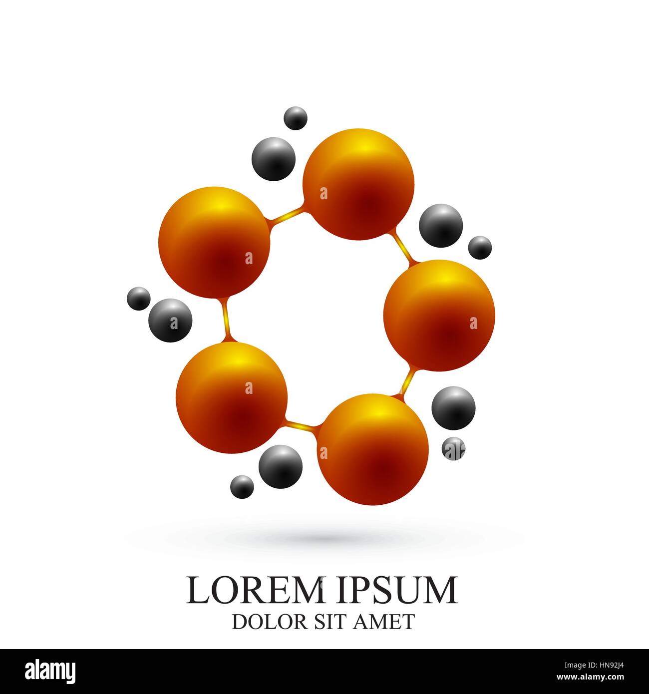 3D Logotype icon dna and molecule. Vector template Logo for medicine ...