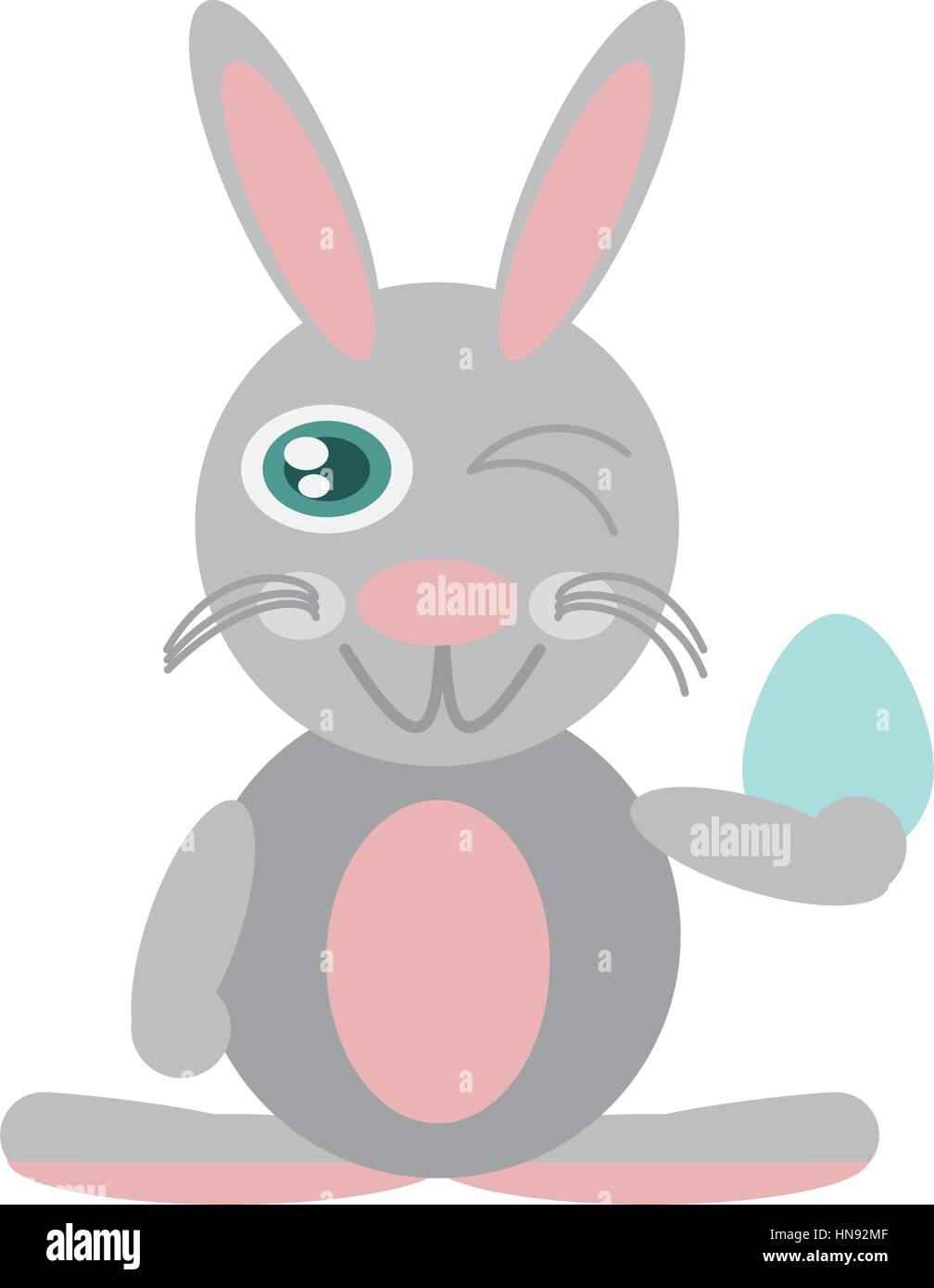 Easter rabbit with egg icon image, vector illustration Stock Vector ...
