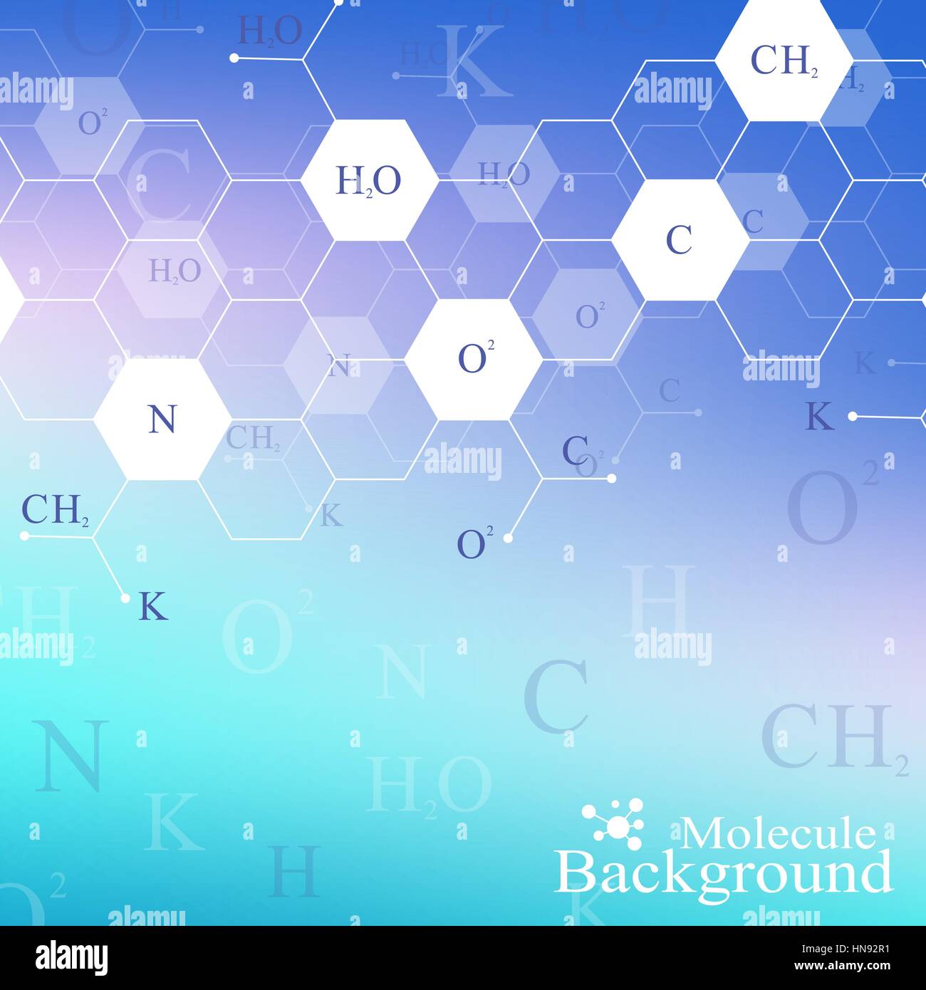 Scientific hexagonal chemistry pattern. Structure molecule DNA research ...