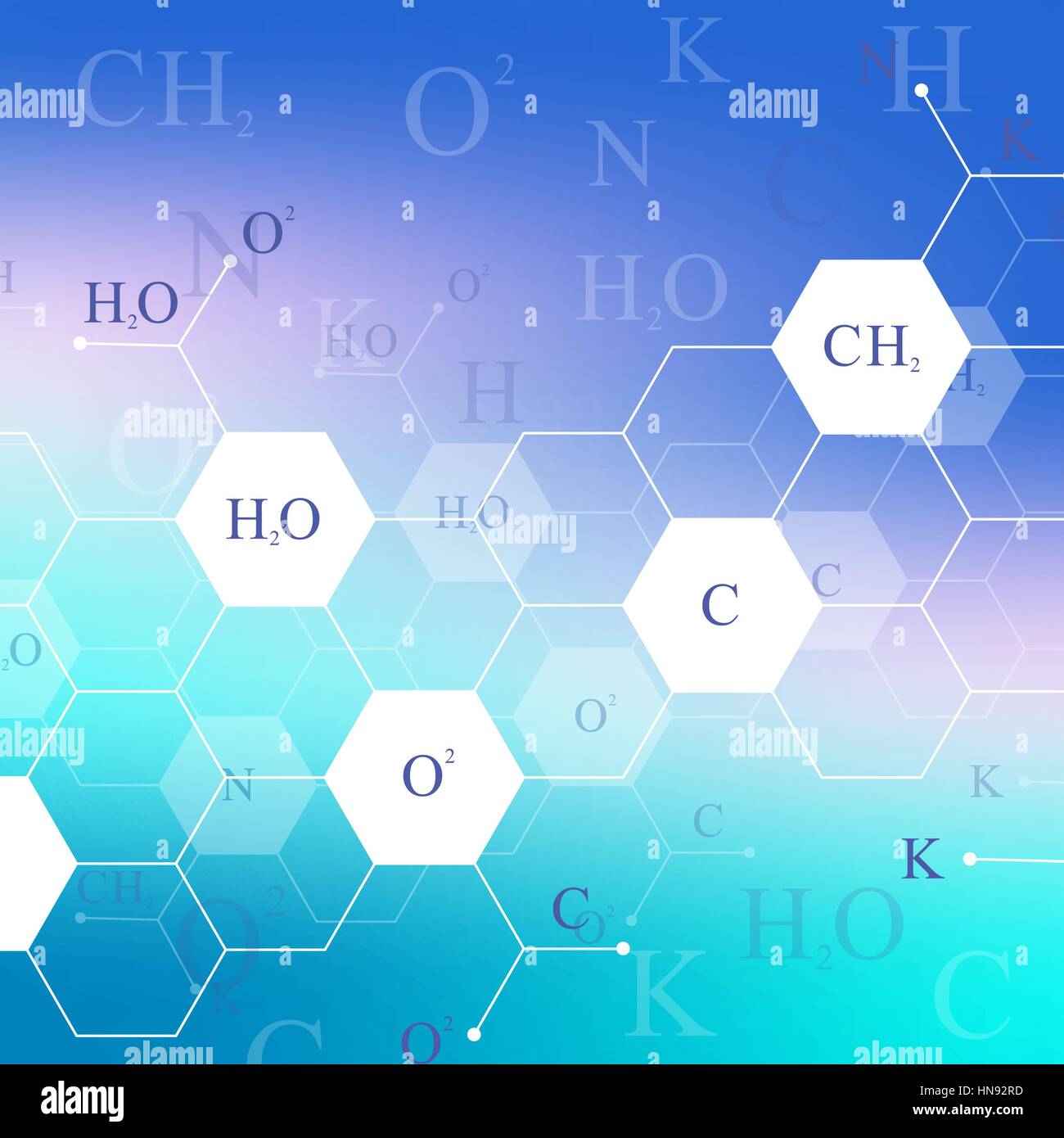 Scientific hexagonal chemistry pattern. Structure molecule DNA research ...
