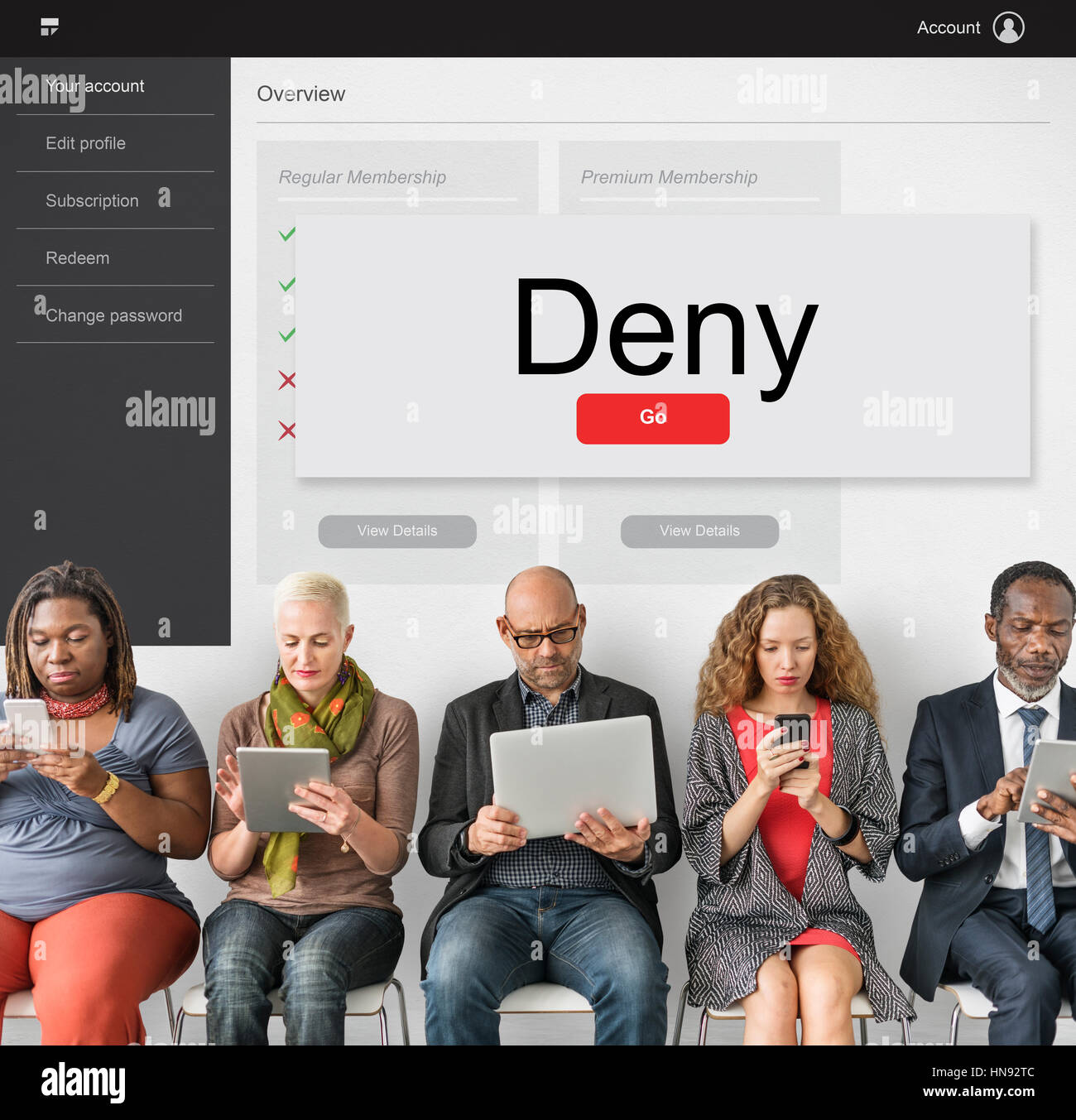 Cancel Reject Deny Warning Concept Stock Photo - Alamy