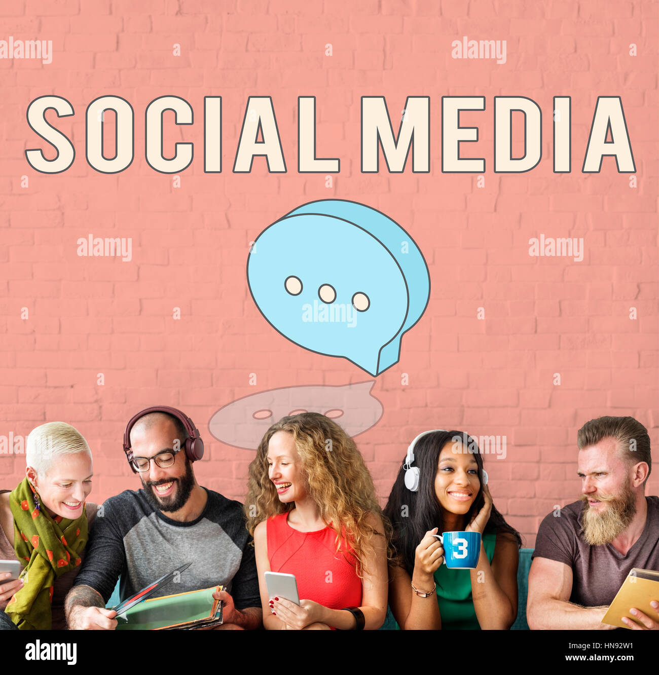 Blog Online Social Network Concept Stock Photo - Alamy